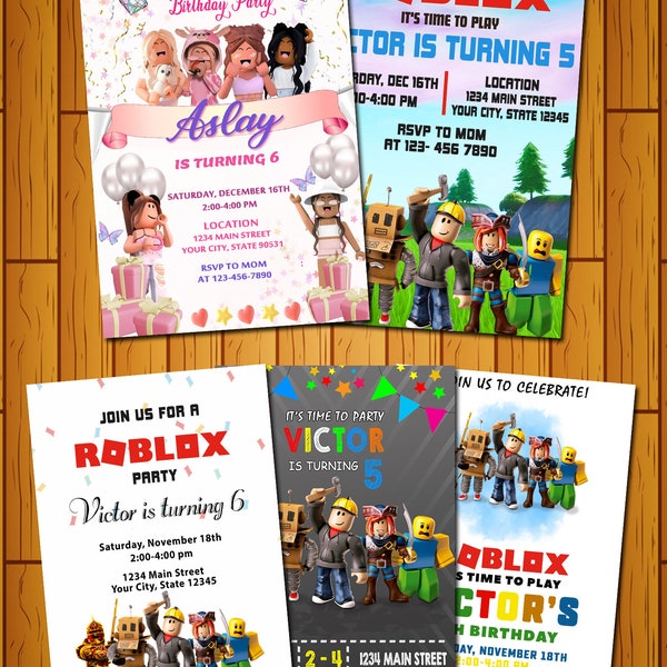 Roblox Printable Birthday Card - Etsy