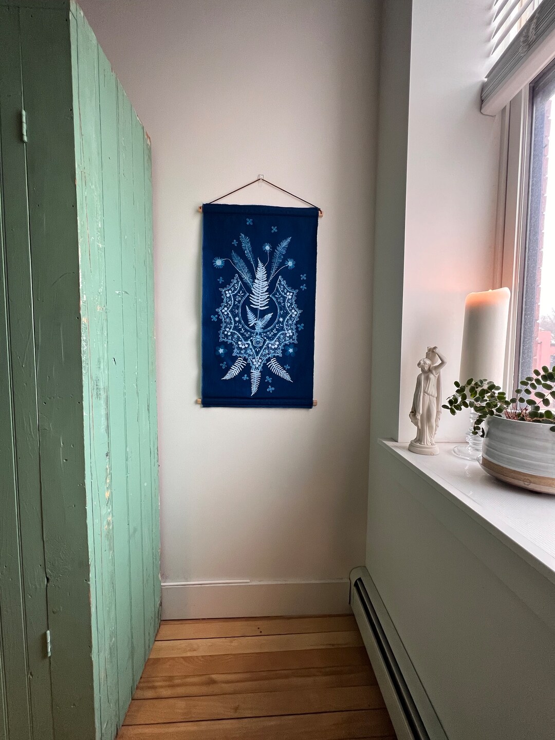 Botanical Decor | Schoolhouse Chart Style | Cyanotype Art Wall Hanging ...