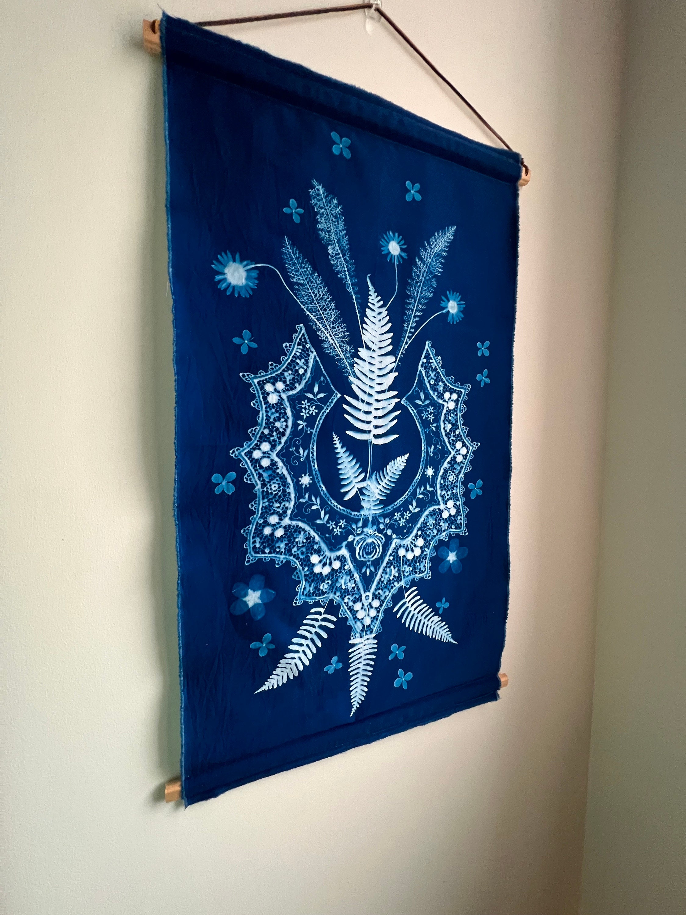 Botanical Decor Schoolhouse Chart Style Cyanotype Art Wall Hanging ...