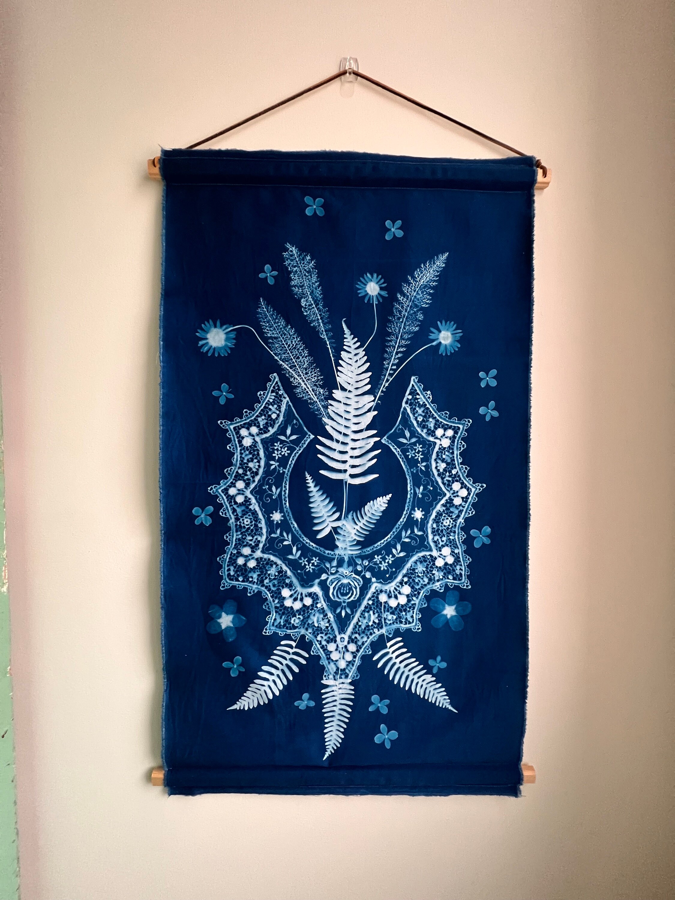 Botanical Decor Schoolhouse Chart Style Cyanotype Art Wall Hanging ...