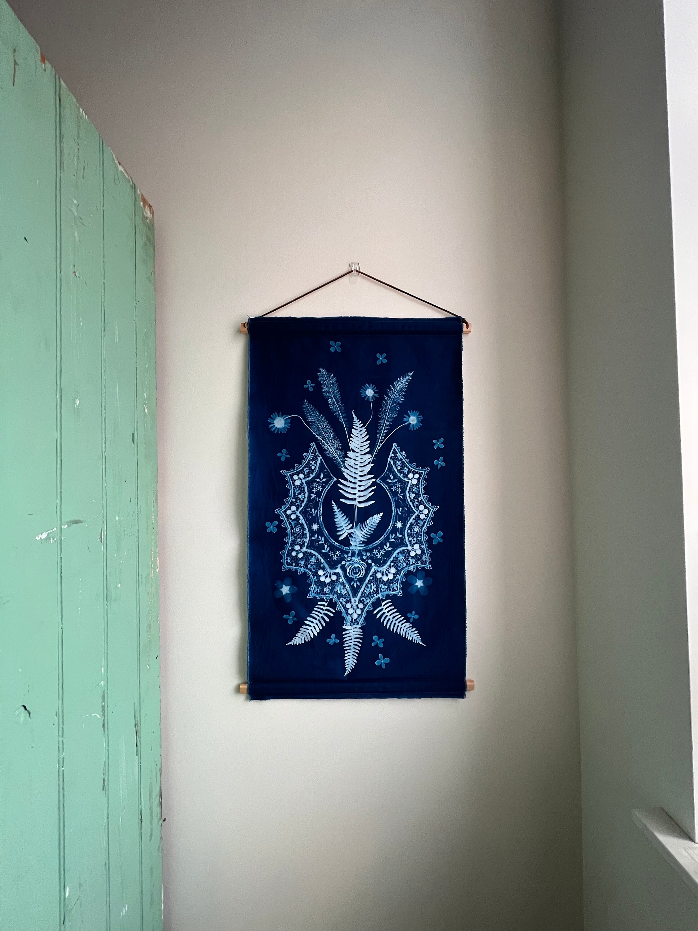 Botanical Decor Schoolhouse Chart Style Cyanotype Art Wall Hanging ...