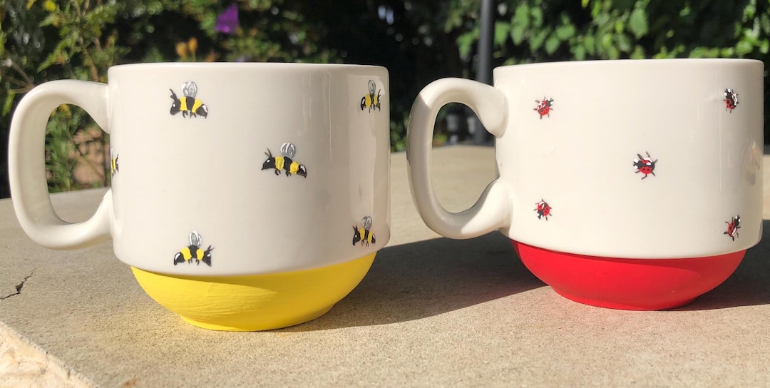 Handpainted Detailed Mugs - Etsy