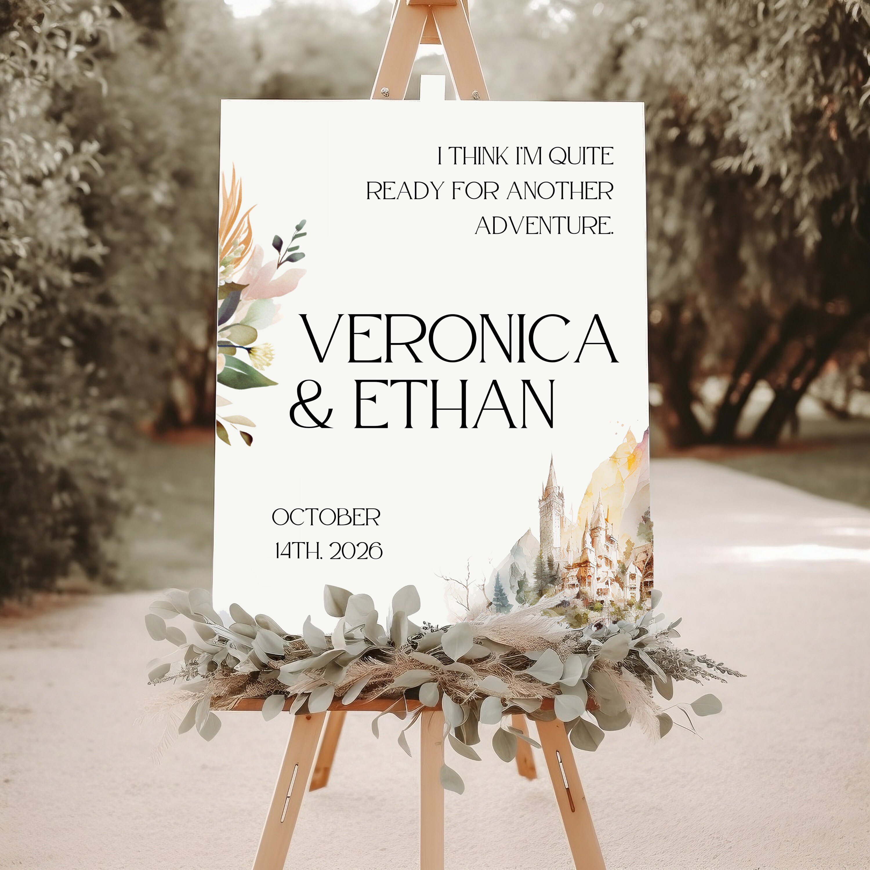 Custom Wedding Welcome Sign Digital Download Lord of the Rings Inspired ...