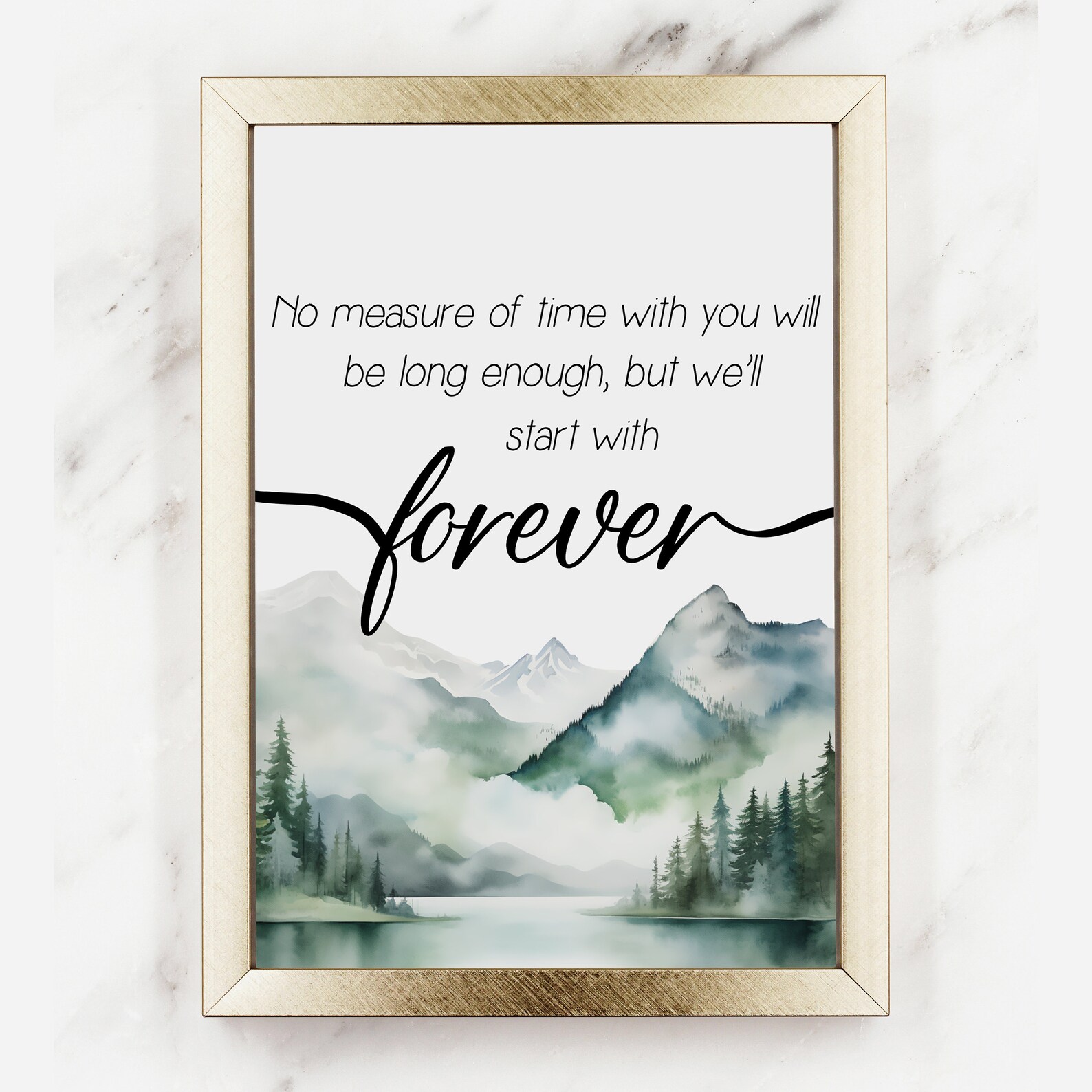Twilight Inspired Wedding Signage Printable Pine Trees & Mountains Lion ...