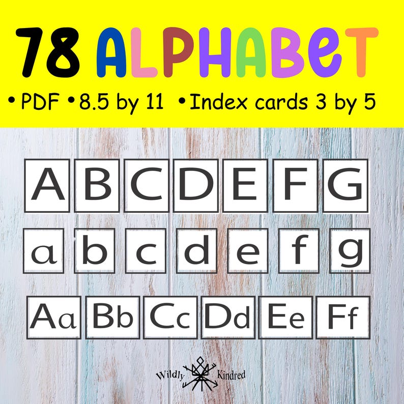 Alphabet Flash Cards, Abc Recognition, Alphabet Cards Printable for ...