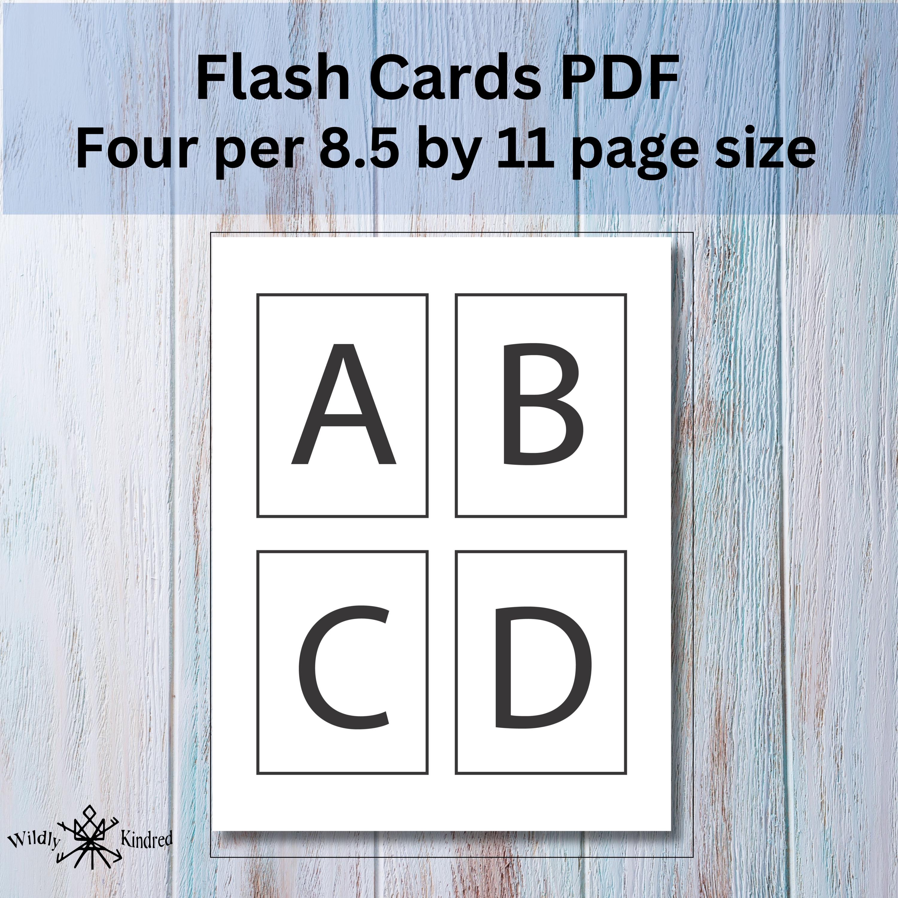 Alphabet Flash Cards, Abc Recognition, Alphabet Cards Printable for ...
