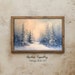 Winter Forest Scenery Digital Art, Snowy Trees Landscape Printable ...
