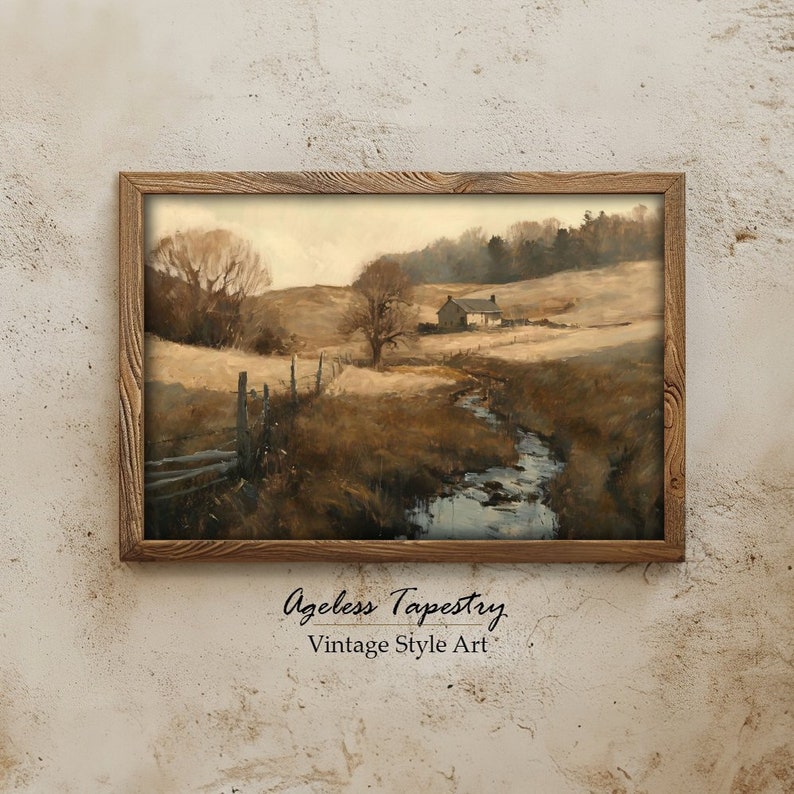 Rustic Countryside Art, Digital Download, Farmhouse Decor, Printable ...