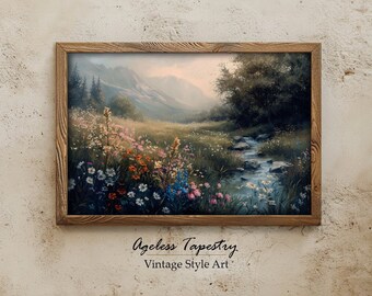 Digital Landscape Painting Download, Scenic Nature Artwork, Printable ...