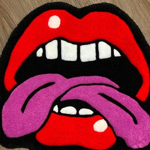 Crazy Lips. Custom Tufted Rug - Etsy
