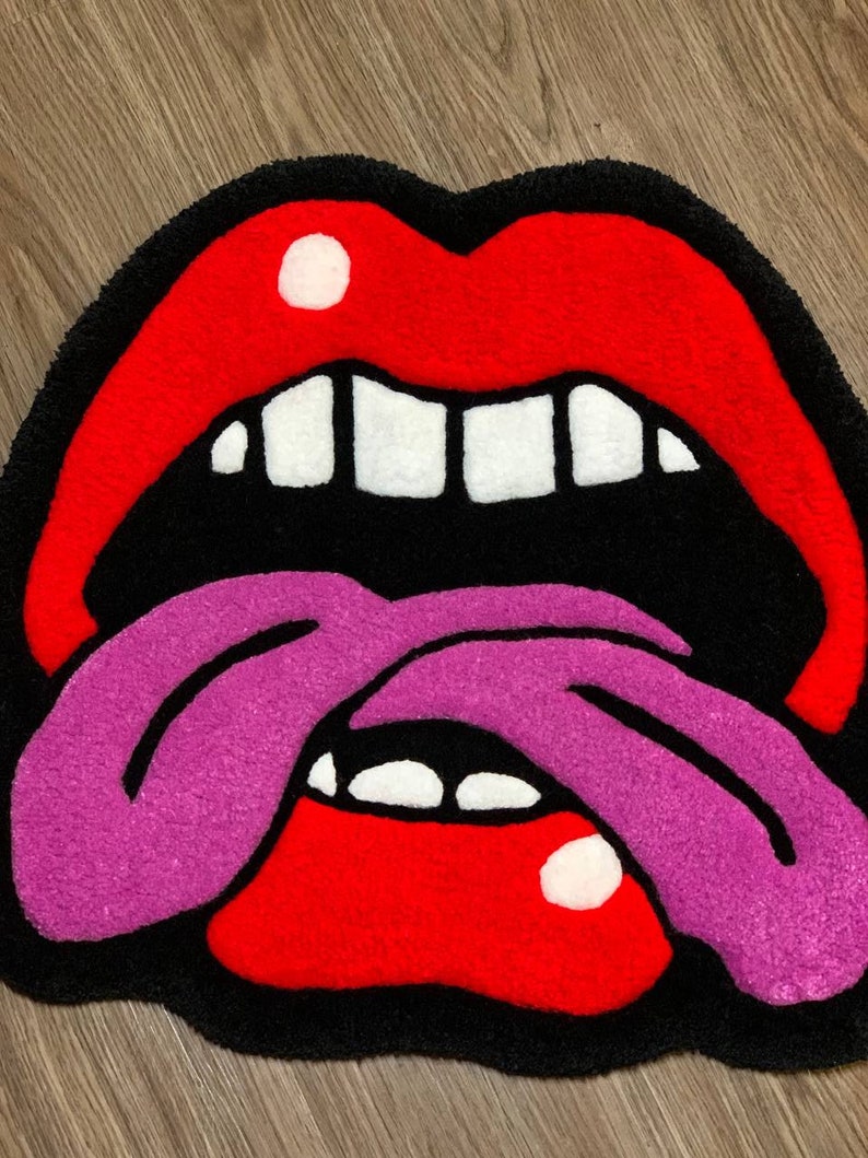 Crazy Lips. Custom Tufted Rug - Etsy