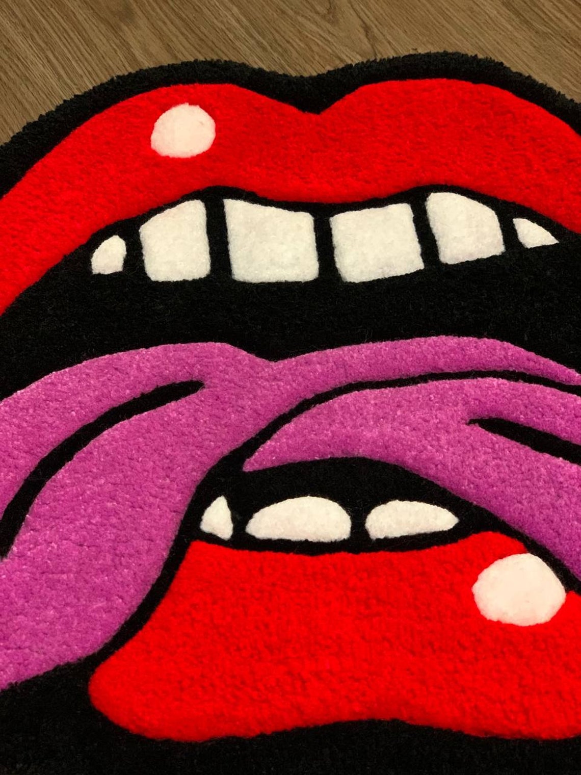 Crazy Lips. Custom Tufted Rug - Etsy