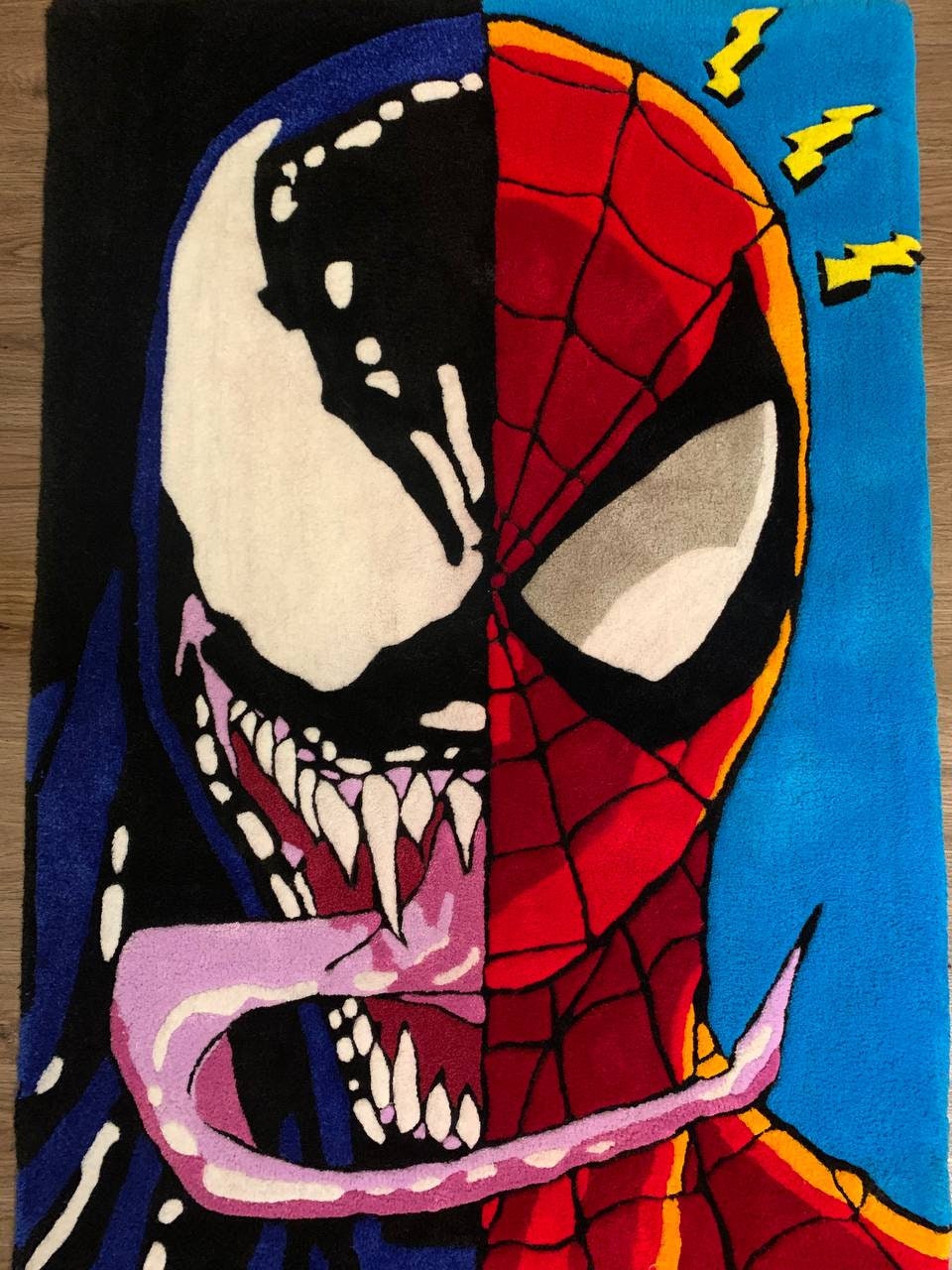 Custom Spiderman & Venom Tufted Rug - Etsy