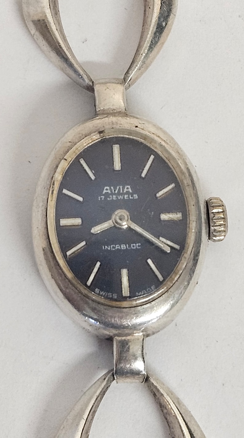 Ultra Rare Vintage 1970s Avia 17 Jewels Incabloc Mechanical Wind up ...