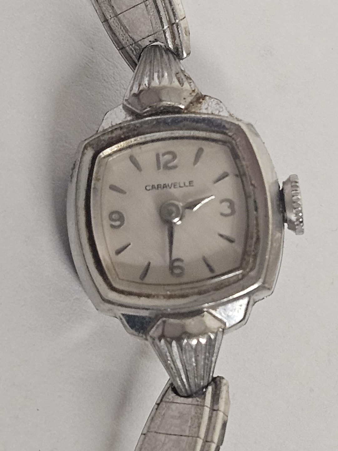 Vintage 1967 Caravelle by Bulova Silver Tone Mechanical Wind up Art ...