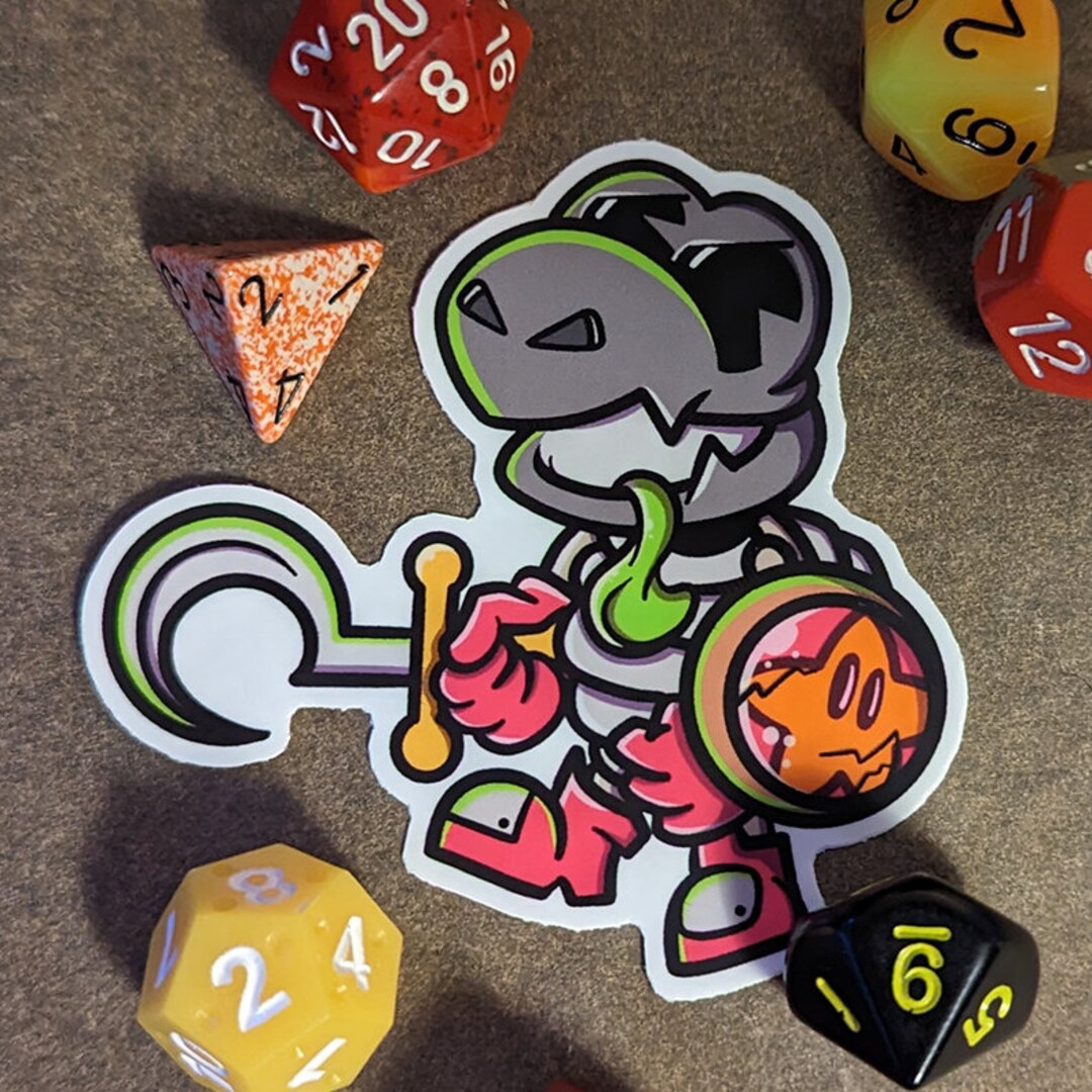 Dry Bones skeleton Dnd Mashup Sticker Water Proof Sticker Dungeons and ...