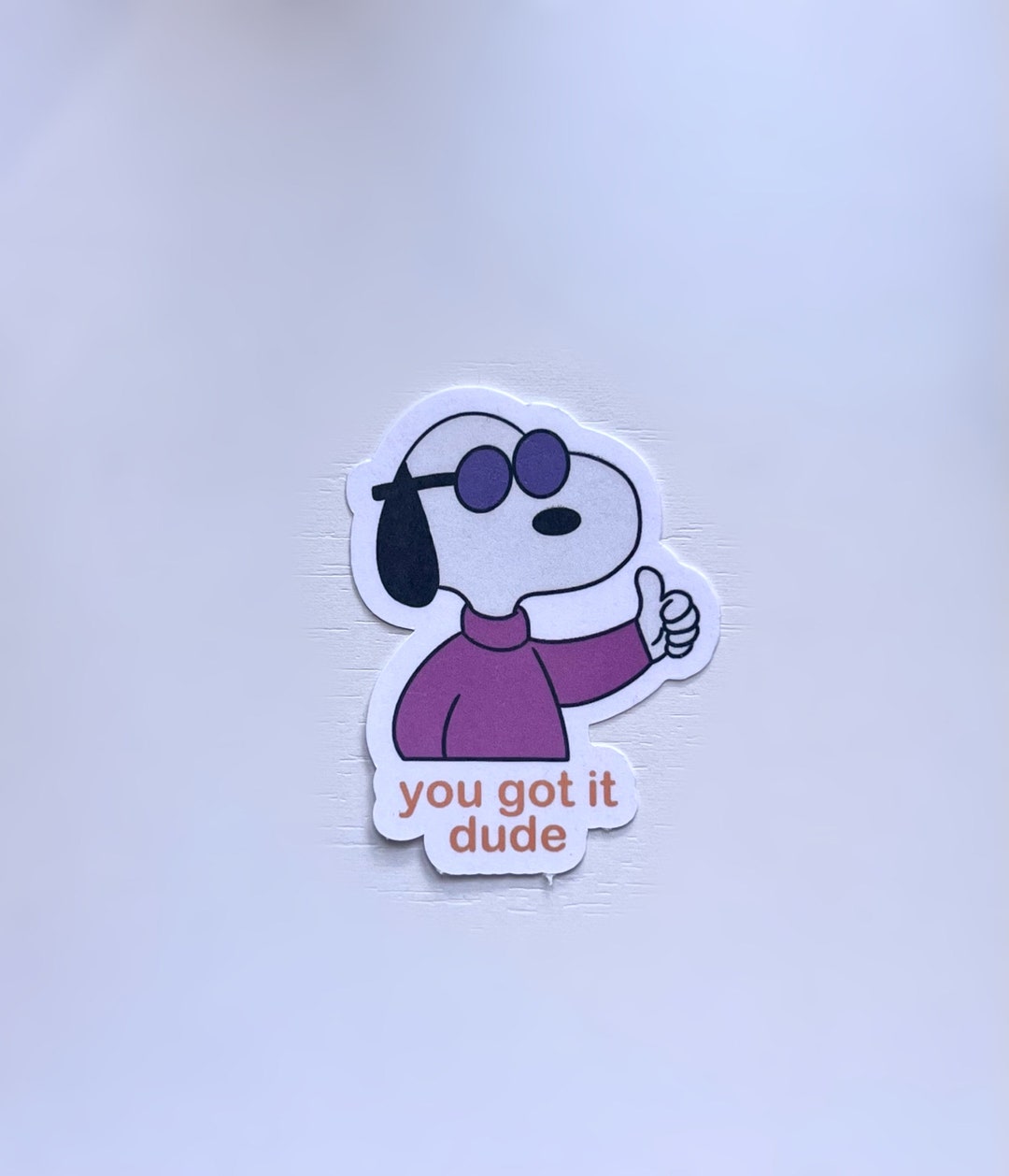 Snoopy Cartoon Sticker Die-cut Vinyl Glossy Finish Sticker - Etsy