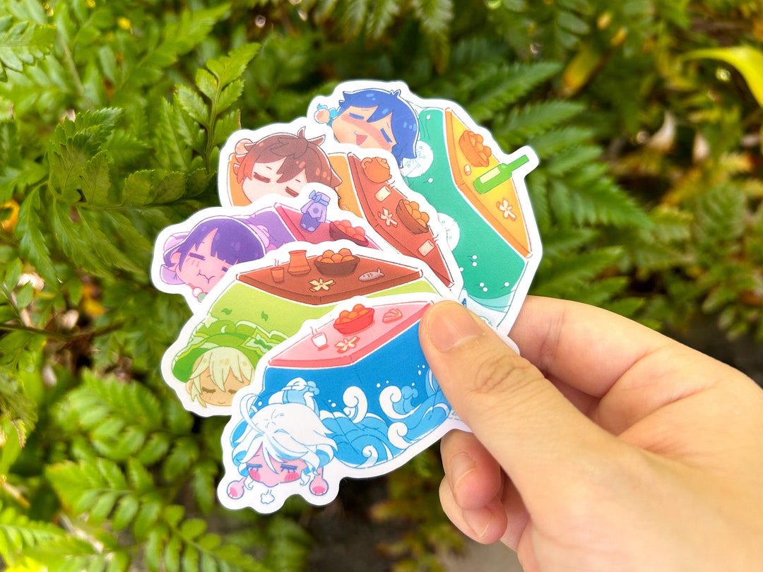 Genshin Impact Archon Japanese Kotatsu Stickers | Weatherproof ...
