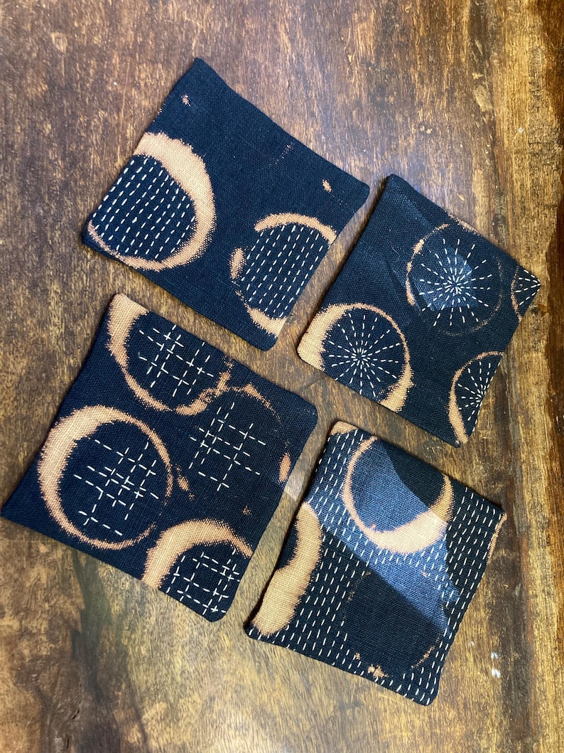 Coasters, Indigo Linen - Etsy