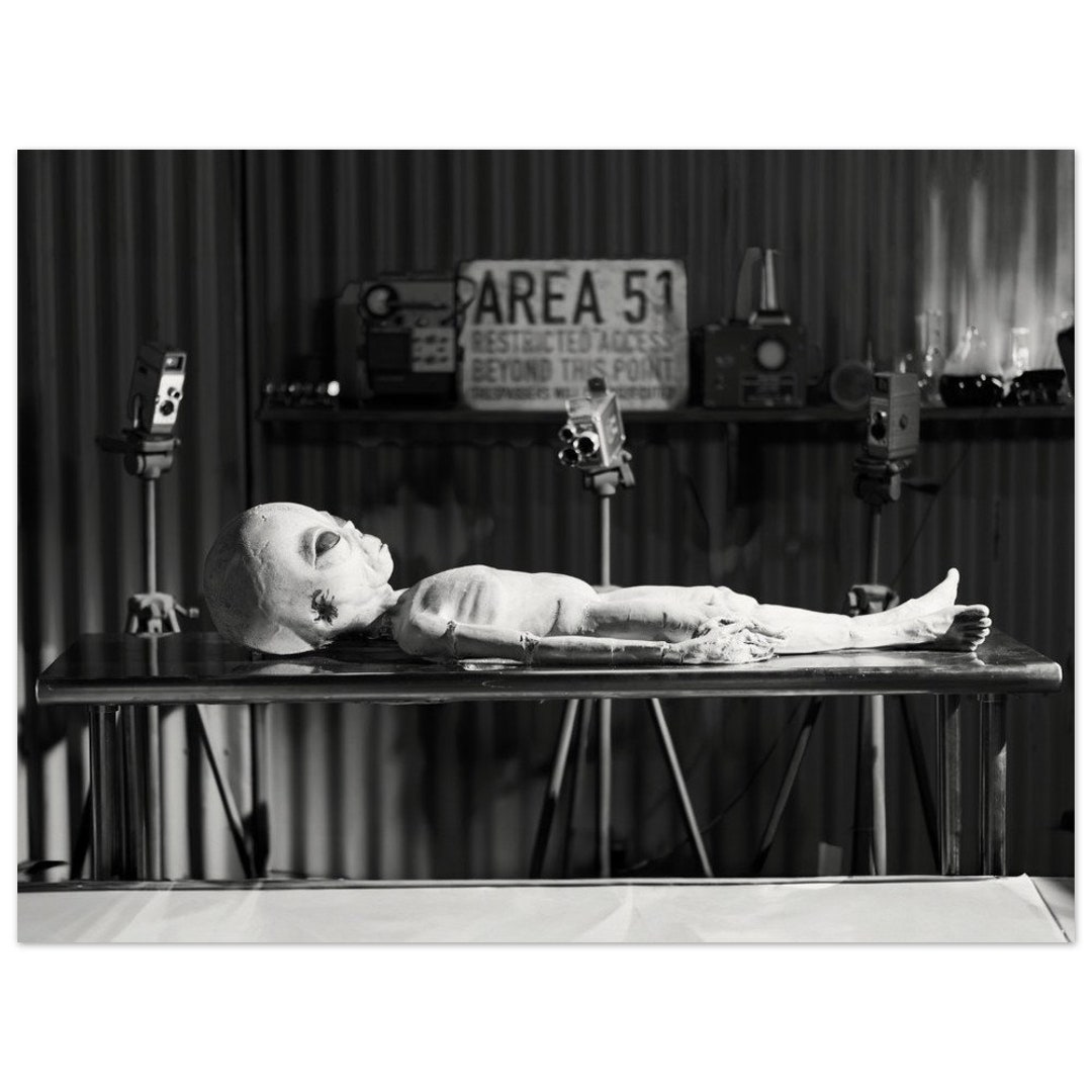 Alien Body at Area 51 - Poster on Museum-quality Matte Paper - Etsy