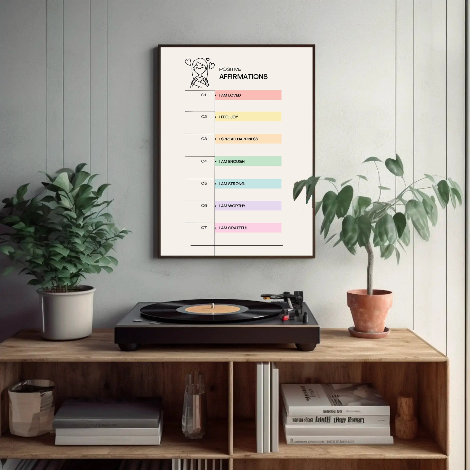 Positive Affirmation Digital Art Print Affirmation Art Self Affirmation ...