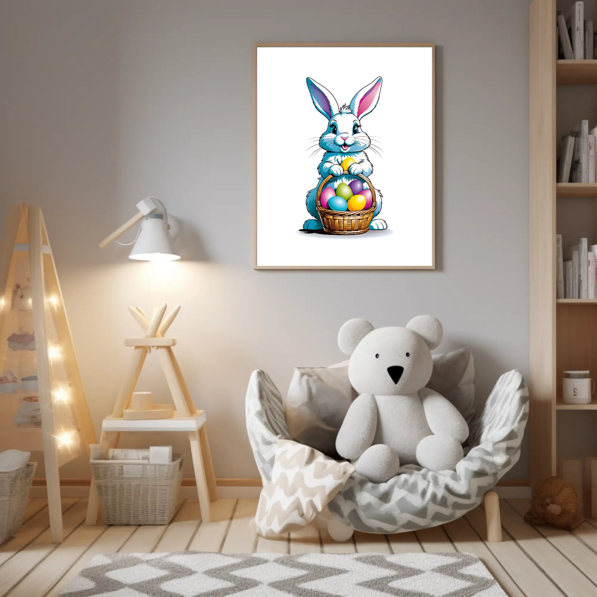 Cartoon Bunny Rabbit Easter Eggs Basket Art, Bunny Easter Egg Basket ... Cartoon Bunny Rabbit Easter Eggs Basket Art, Bunny Easter Egg Basket ...