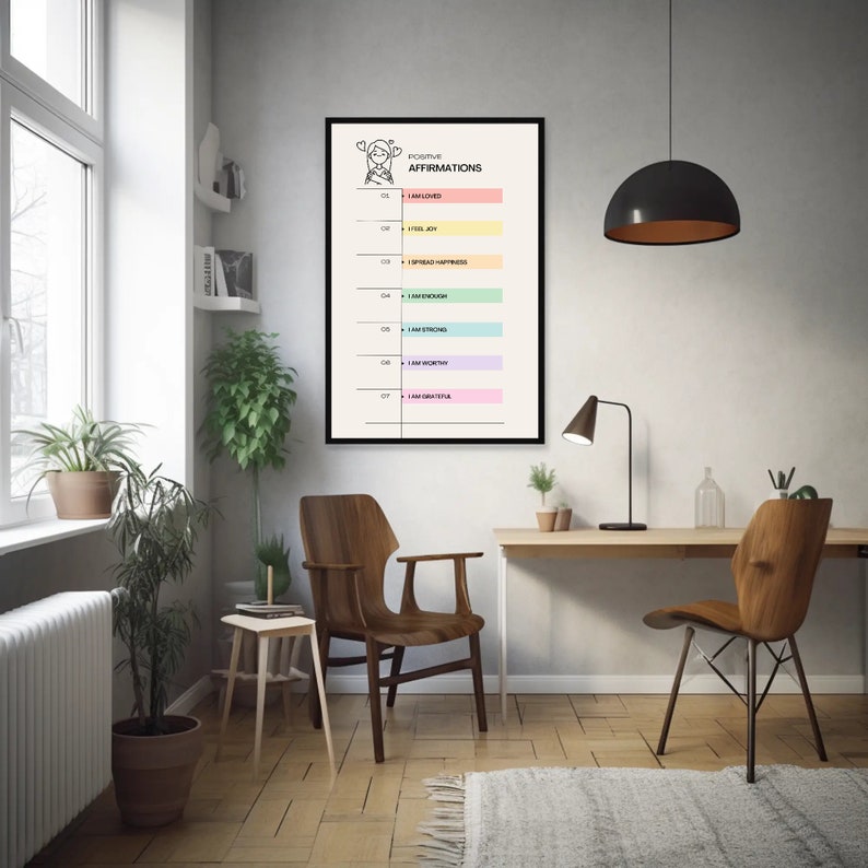 Positive Affirmation Digital Art Print Affirmation Art Self Affirmation ...