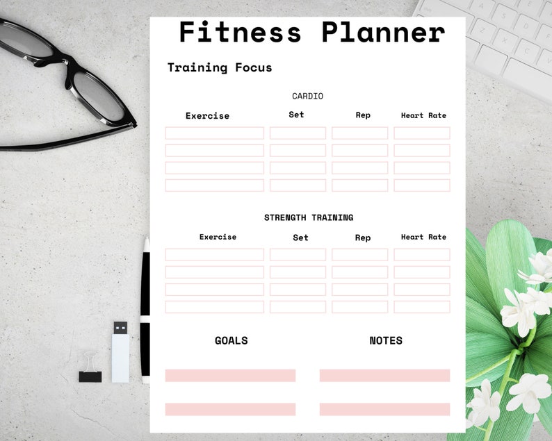 Fitness Planner Sheet, Digital Planner, Goodnotes Fitness Planner ...