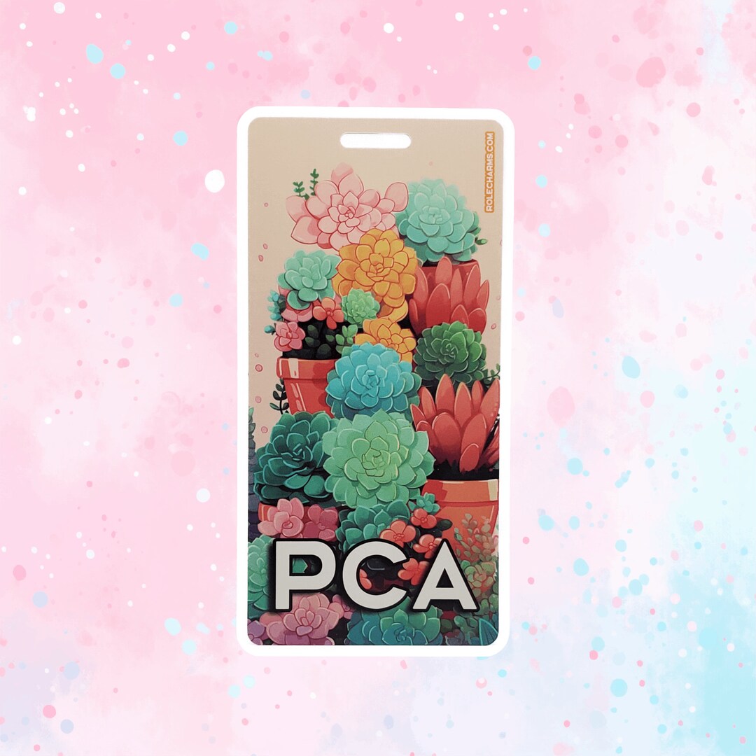 Golden Succulents (PCA) - Role ID Badge for Vertical ID Badge, Patient ...