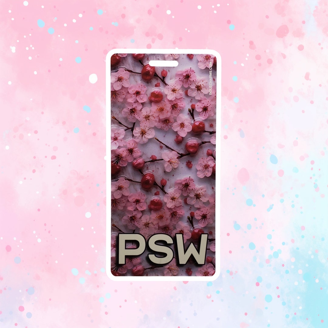 Cherry Blossoms (PSW) V1 - Role ID Badge for Vertical ID, Personal ...