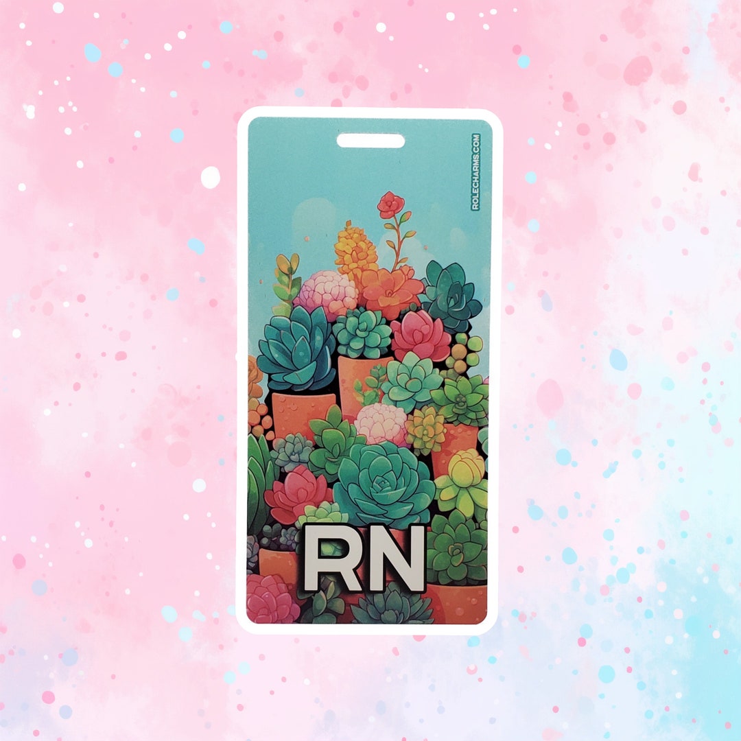 Succulent Garden (RN) - Role ID Badge for Vertical ID Badge, Registered ...