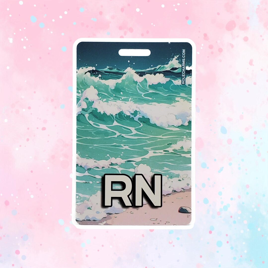 Beach Time (RN) - Role ID Badge for Horizontal ID Badge, Registered ...