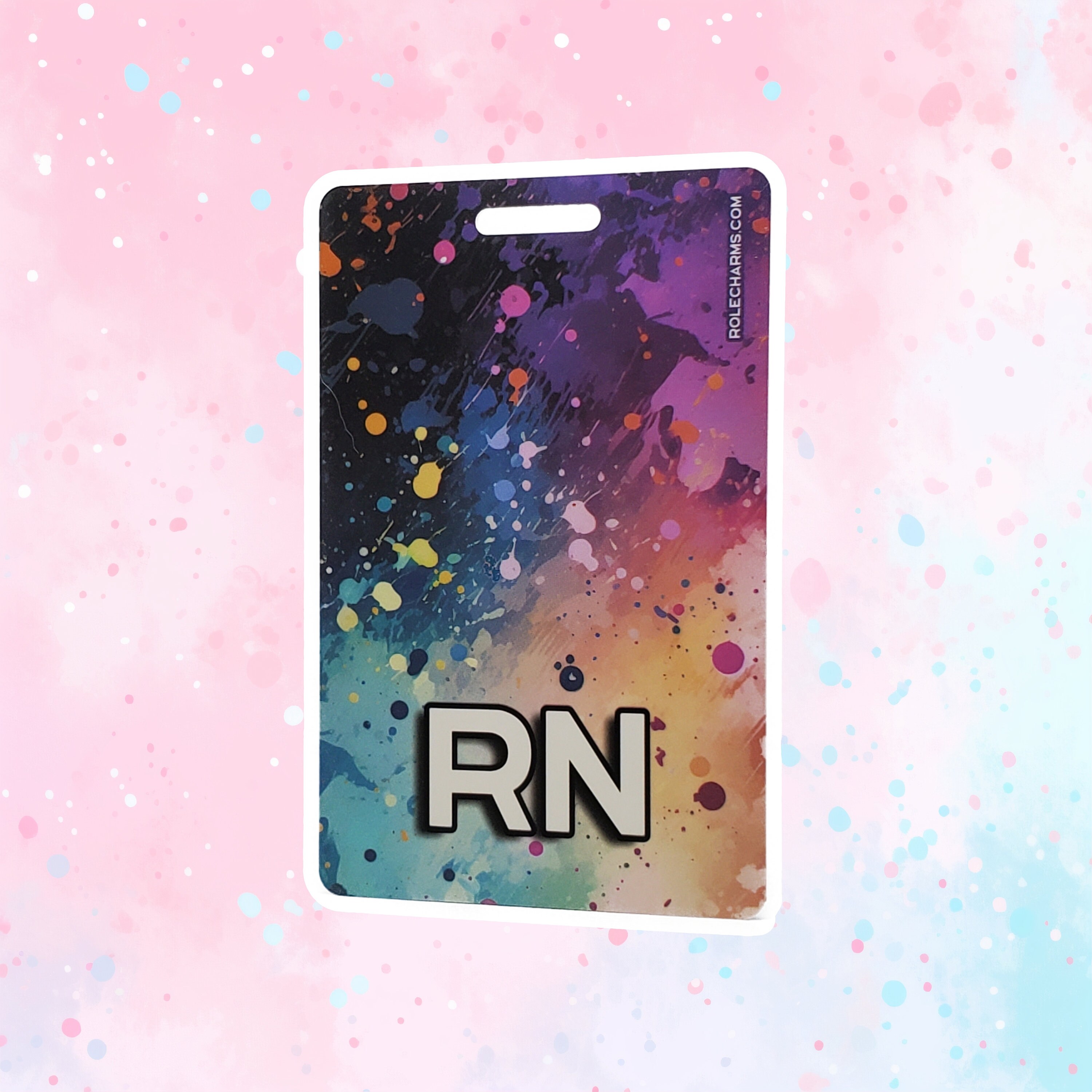 Paint Splatter (RN) - Role ID Badge for Horizontal ID Badge, Registered ...