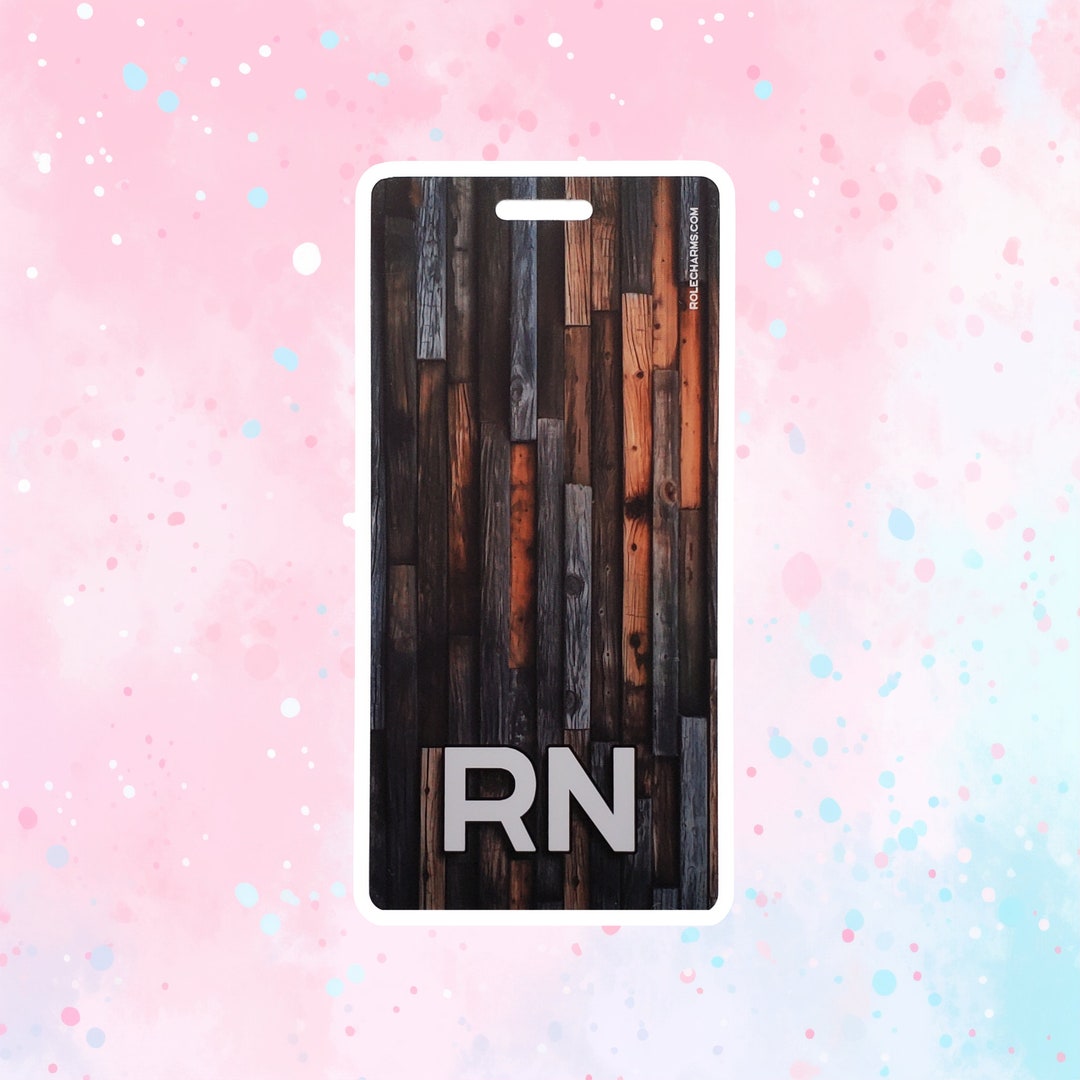 Wood Cabin (RN) V1 - Role ID Badge for Vertical ID Badges, Registered ...