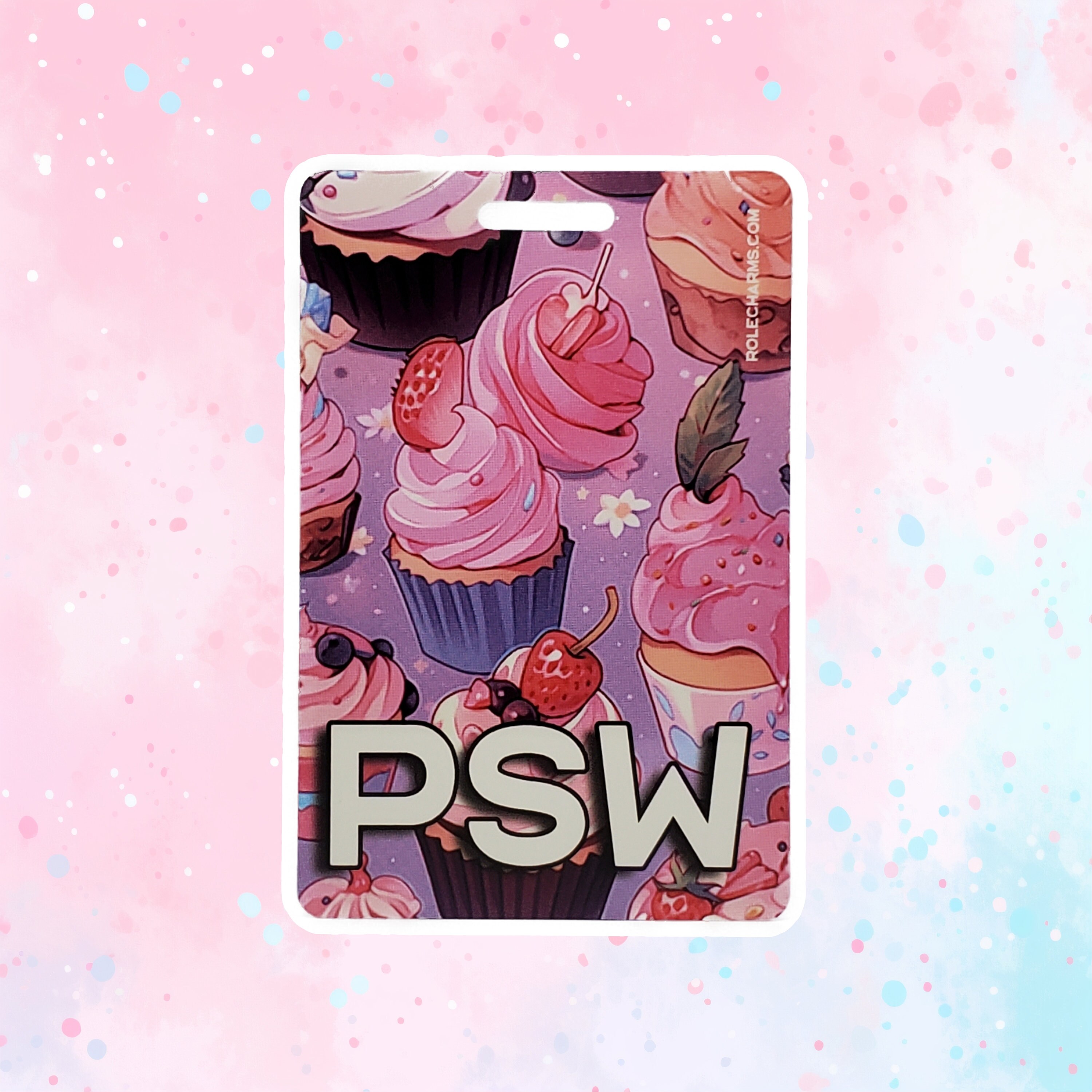 Cupcake Party (PSW) V1 - Role ID Badge for Horizontal ID, Personal ...