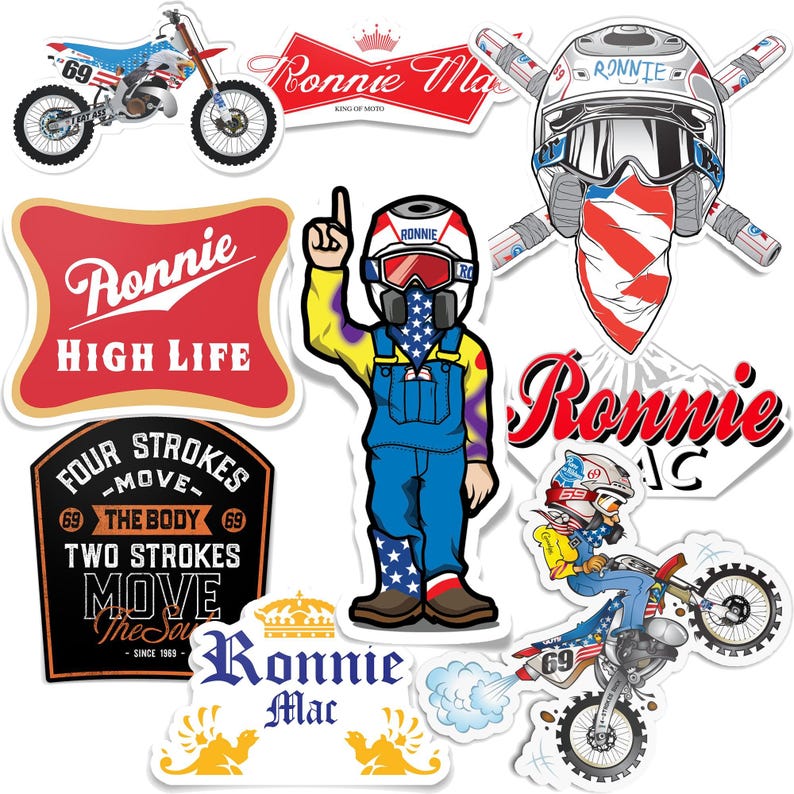 Ronnie Mac Xtreme 9 Sticker Pack - Etsy