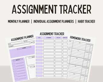 Class Assignment Tracker Google Sheets Spreadsheet Template Digital ...