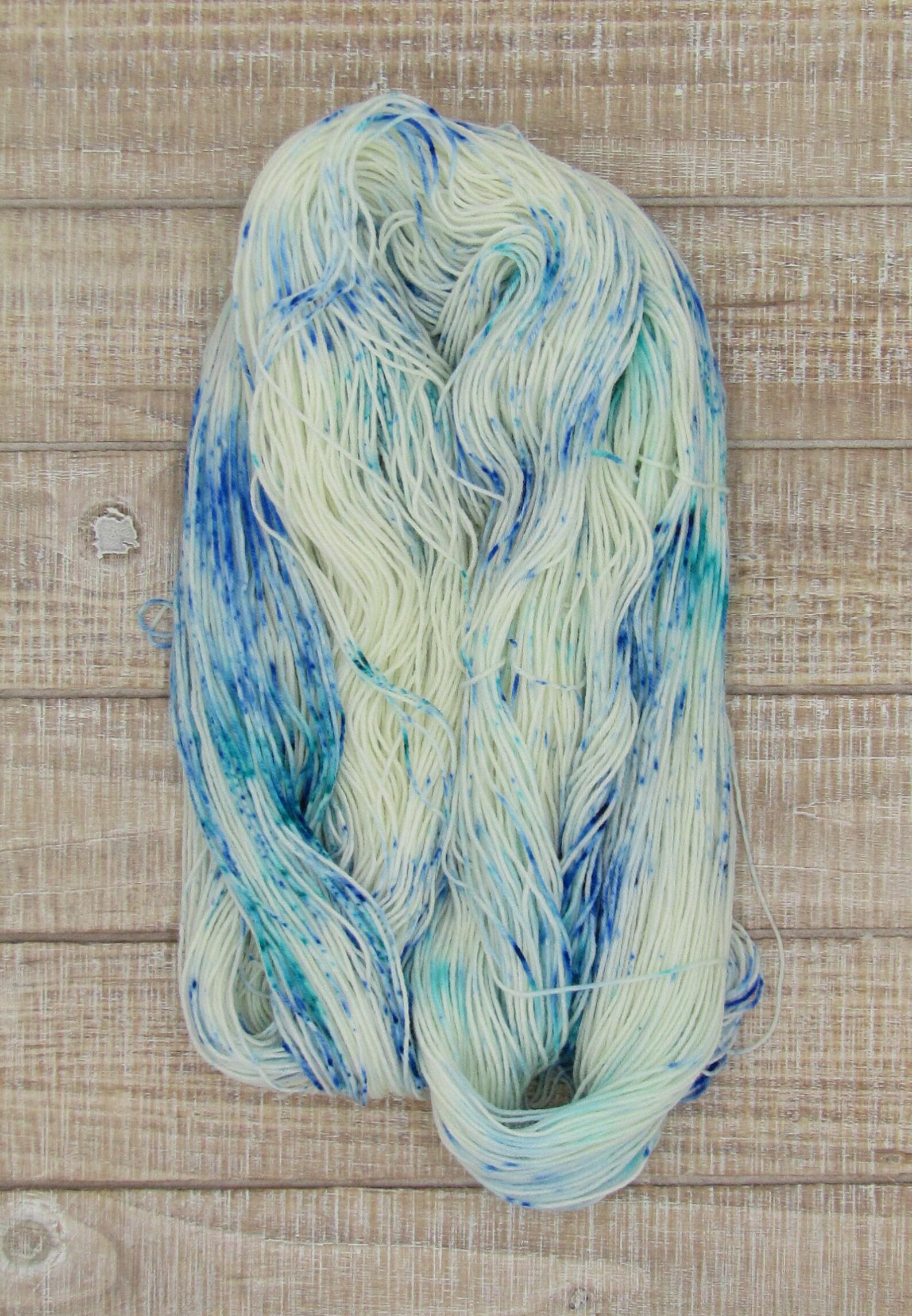 Snowflake - Blue Speckled Sock Yarn - Etsy