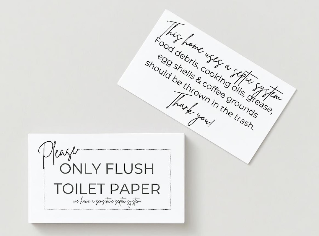 Printable Septic System Care Signs Toilet & Kitchen Sink - Etsy
