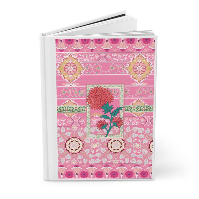 Mughal Motifs Hardcover Journal, South Asian Inspired Notebook, Ethnic ...
