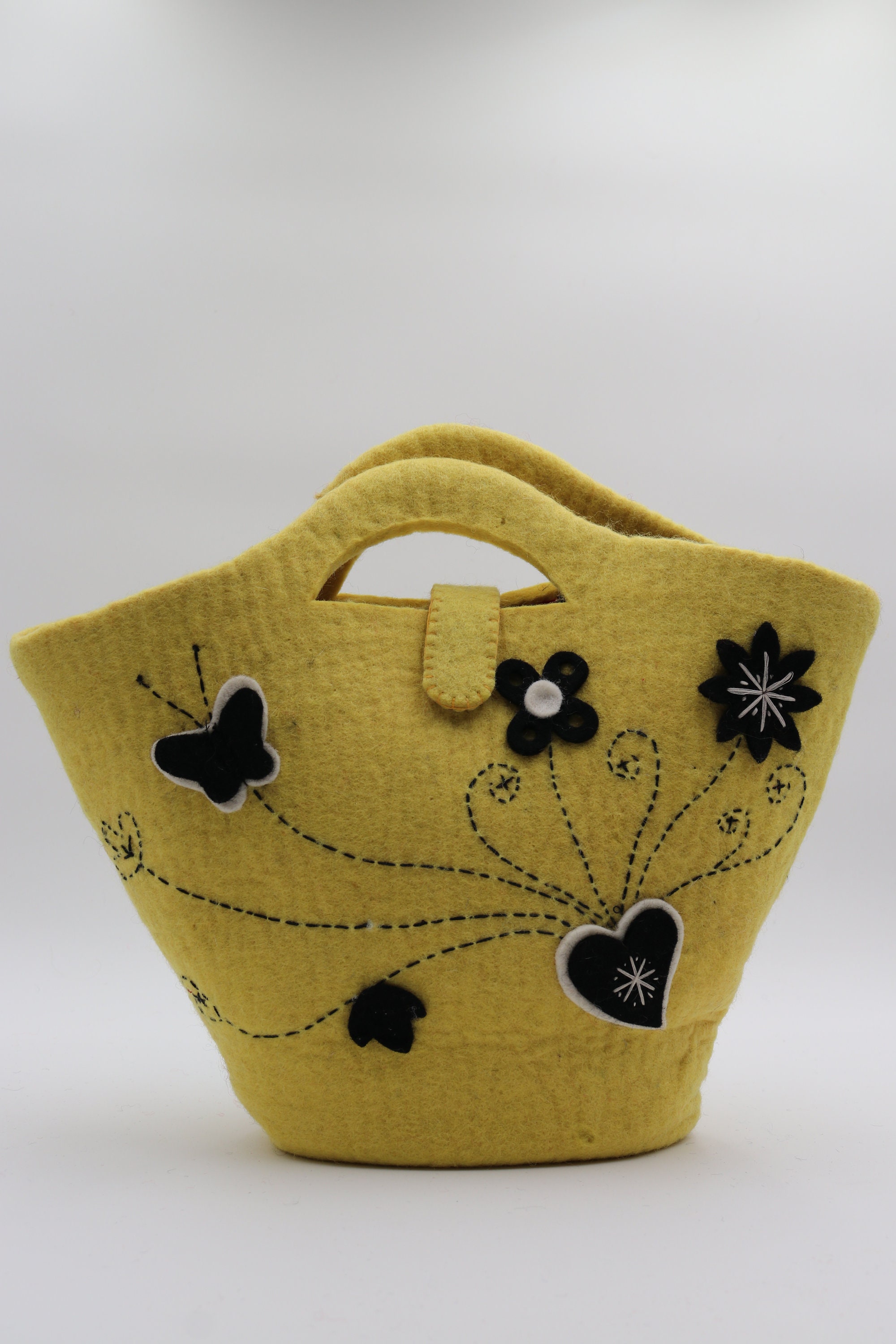Handmade Felt Tote Bag With Elegant Classical Design | Inner Cotton ...