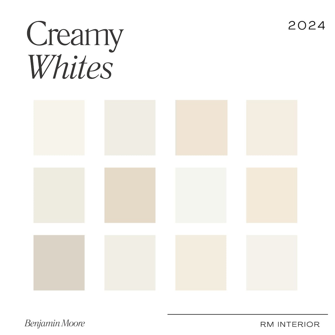 Benjamin Moore Creamy Whites Paint Palette (e-design PDF) - Etsy