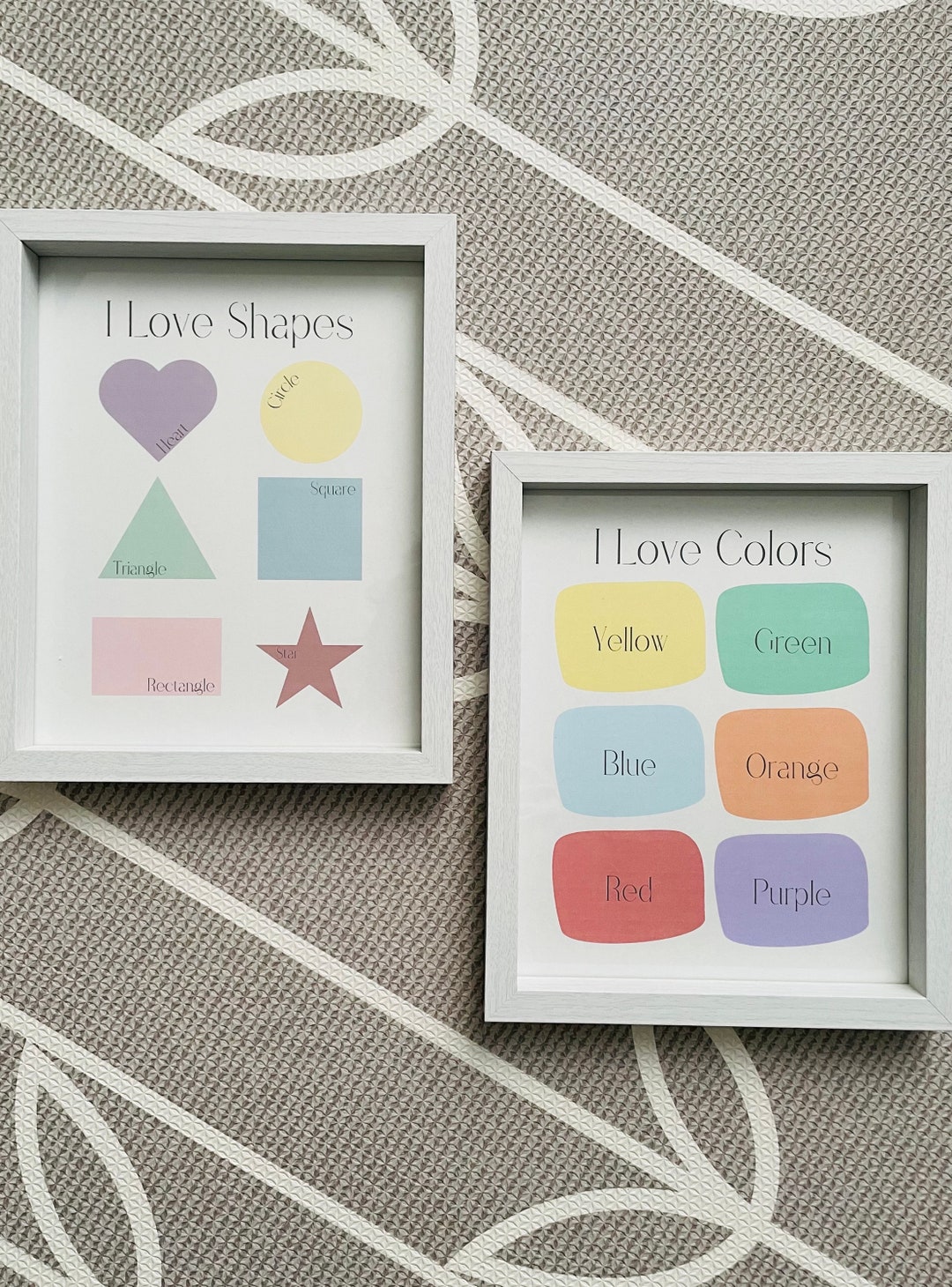 I Love Colors and Shapes Wall Art - Etsy