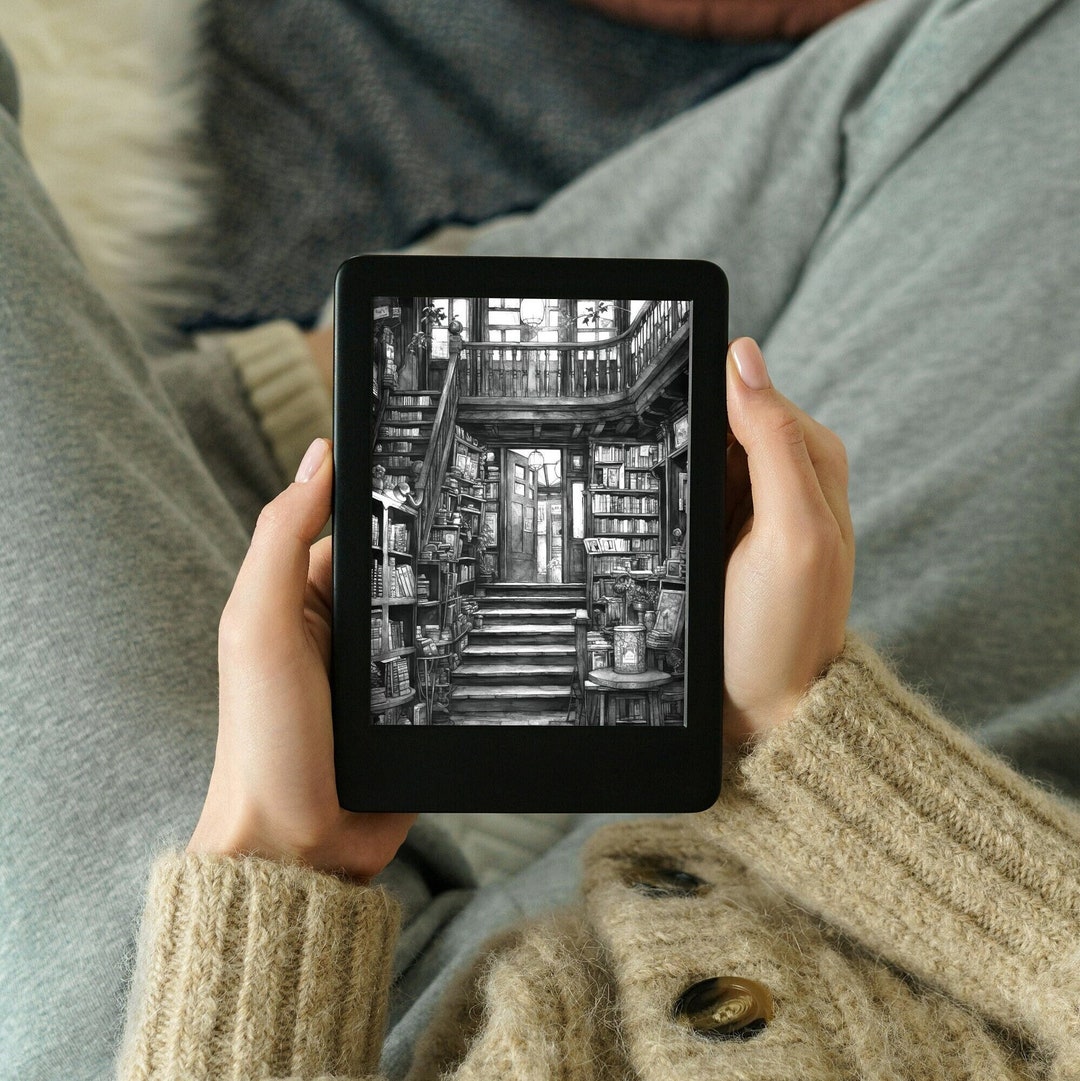 Old Bookstore - Kindle Lockscreen, Trendy Bookish Design, Personalize ...