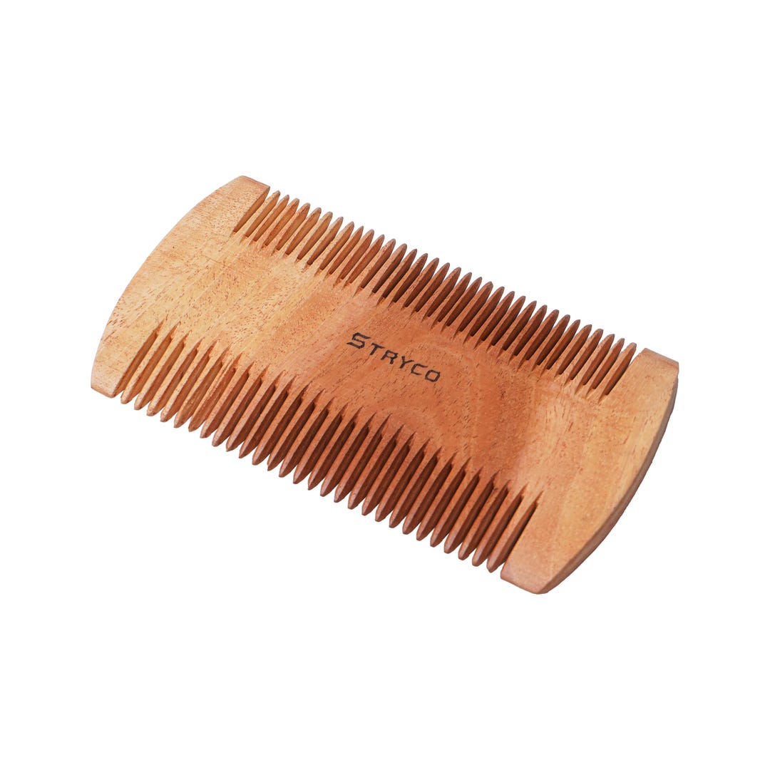Brown Double Sided Wooden Hair Comb - Regular Comb - Wood Comb for Hair ...