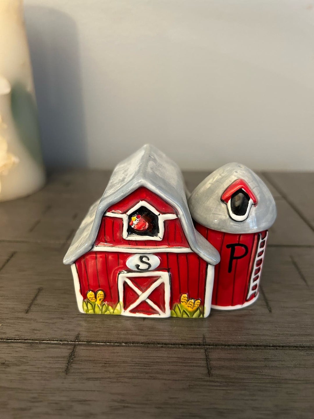 Vintage Ceramic Barn and Silo Salt and Pepper Shakers by Heather ...