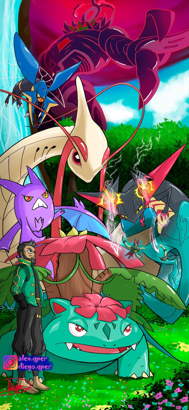 Pokemon Fanart, Pokemon Art Commission, Custom Pokemon Trainer, Pokemon ...