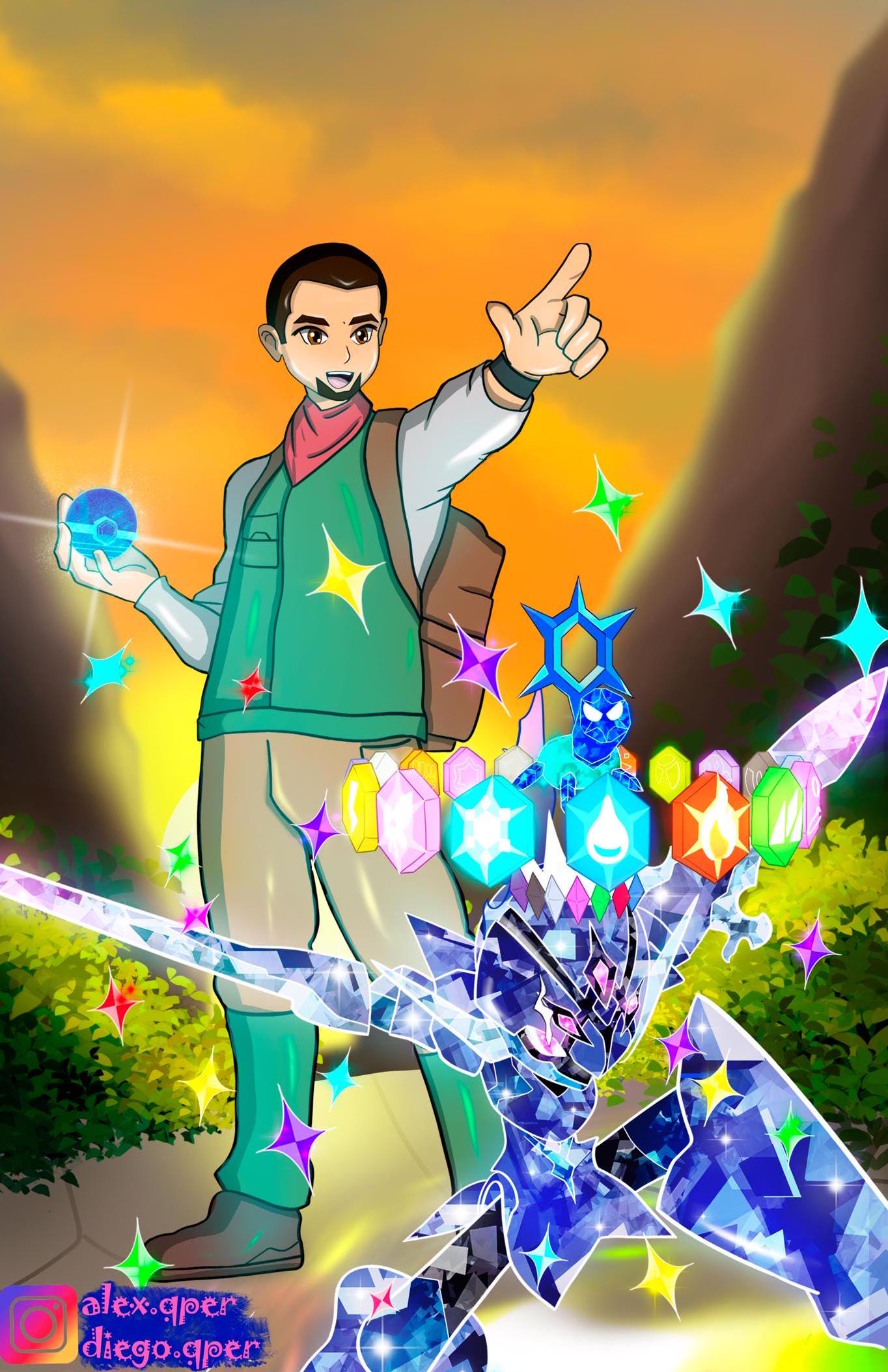 Pokemon Fanart, Pokemon Art Commission, Custom Pokemon Trainer, Pokemon ...