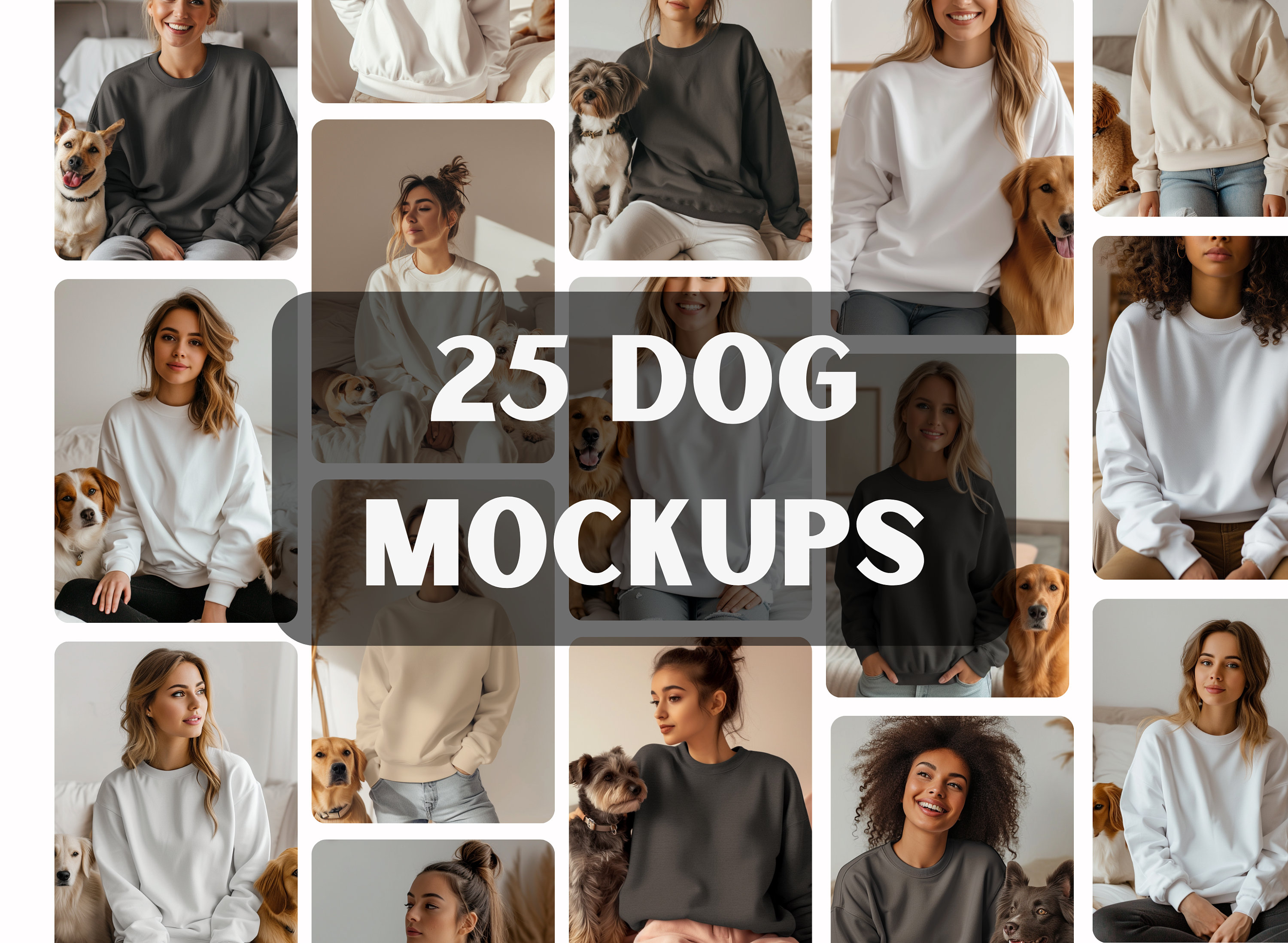 Dog Mom Mockups Bundle - White Dog Shirt Mock Up, Dog Parent - Gildan ...