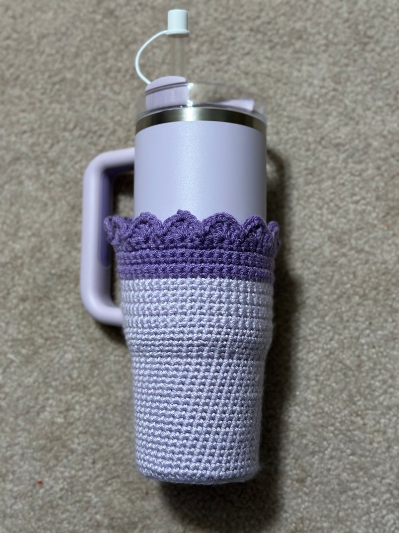 Flower Cozy, 30oz Stanely Crochet Pattern, Pattern Only. Purple Cup ...